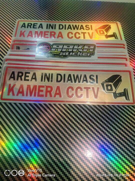 sticker kamera/CCTV ukuran 5x20cm | Lazada Indonesia