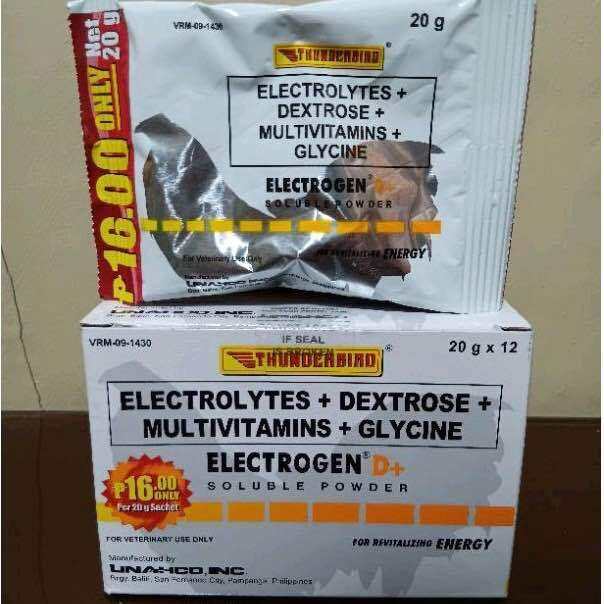 Thunderbird Electrogen D+ (Sold by 5 sachet x 20g) For revitalizing ...