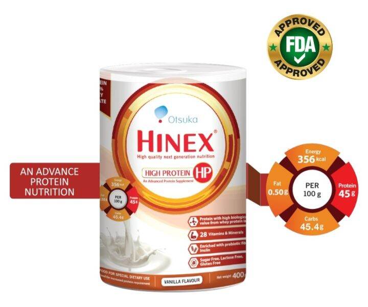 HINEX HIGH PROTEIN 400 GRAMS VANILLA | Lazada PH