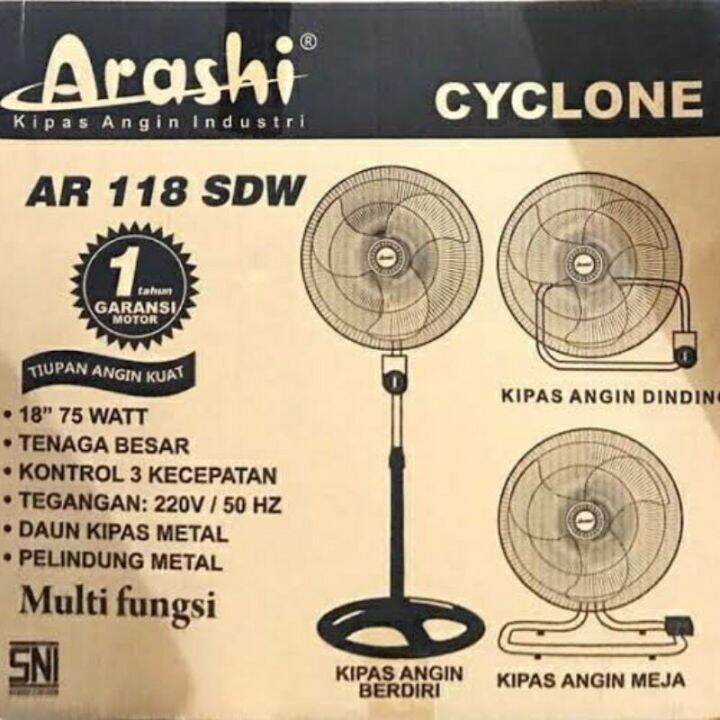 Kipas angin 3 in 1 arashi AR 118 18 inch arashi AR 118 SDW 3 in 1 | Lazada Indonesia