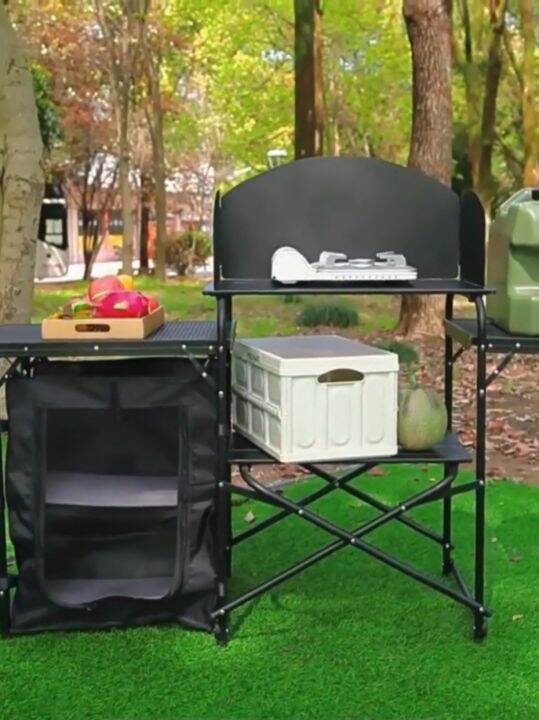 SHINECRAVE Portable Cook Station | Easy Setup | Aluminum | with Storage ...