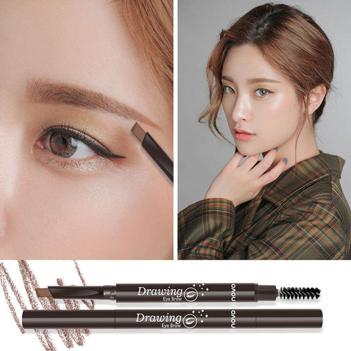 🔥5 Colors Double Heads Eyebrow Pencil Waterproof Long Lasting Eyebrow ...
