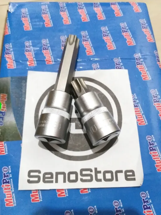 MULTIPRO star bit socket T60 pendek atau panjang pilih ukuran 1/2 ...