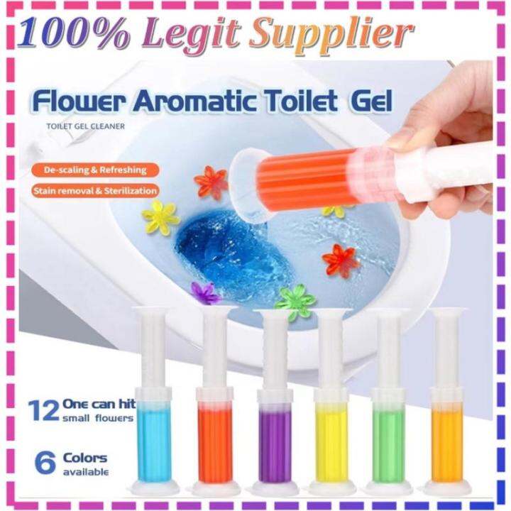 Gel Toilet Bowl Cleaner Flower Stamp Toilet Deodorizing Gel Stamp Toilet Flask Odor Remover Air ...