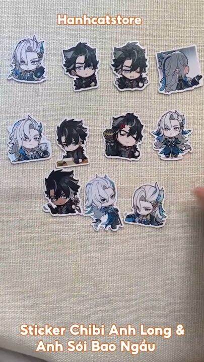 [Genshin Impact] Sticker Neuvillette x Wriothesley - Hình dán chibi ...