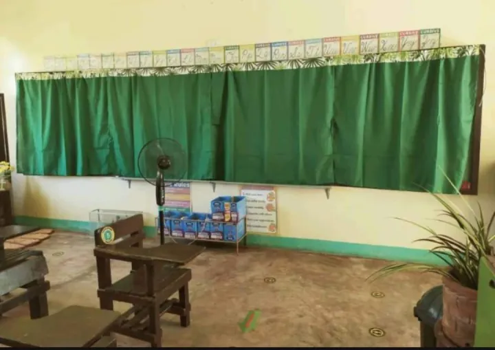 DEPED chalkboard and window classroom curtain random pr8nted design.if ...