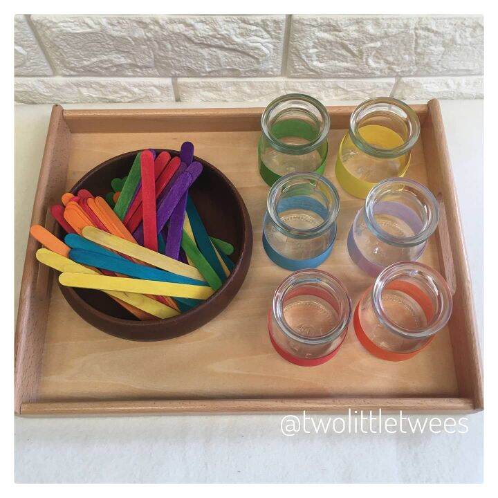 Jars Popsicle Pompom Balls Sorting Colors - Montessori Activity | Lazada PH