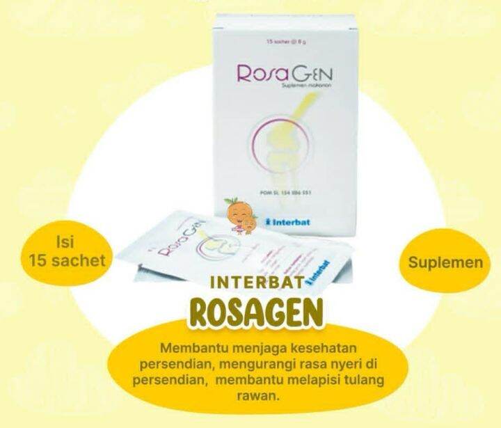 Rosagen sachet per box (15 sachet) vitamin untuk tulang | Lazada Indonesia