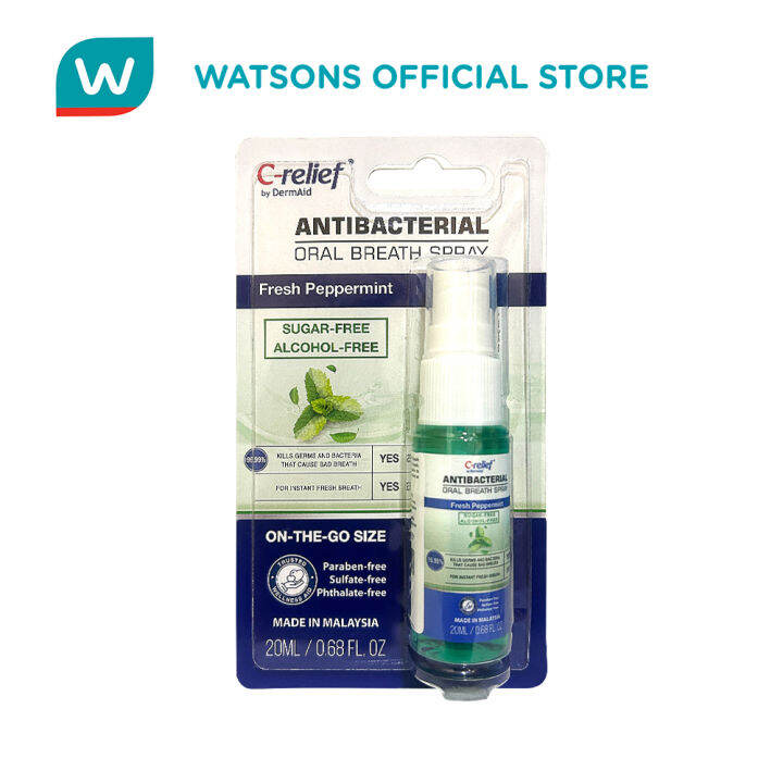DERMAID Antibacterial Oral Breath Spray Fresh Peppermint 20ml | Lazada PH