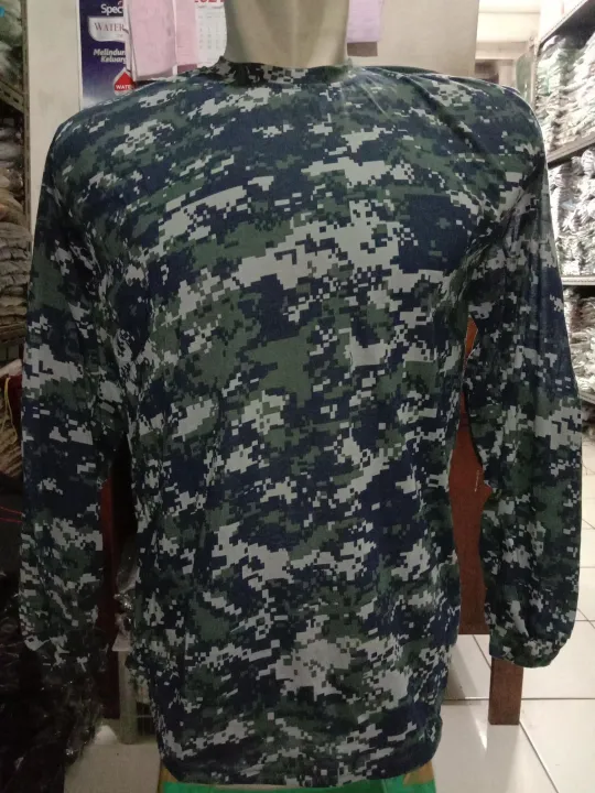 KAOS BUSA LENGAN PANJANG LORENG NAVY SEAL / BUSA LENGAN PANJANG DIGITAL ...