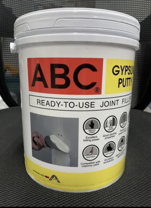 ABC gypsum putty 5kg gallon size wall putty | Lazada PH