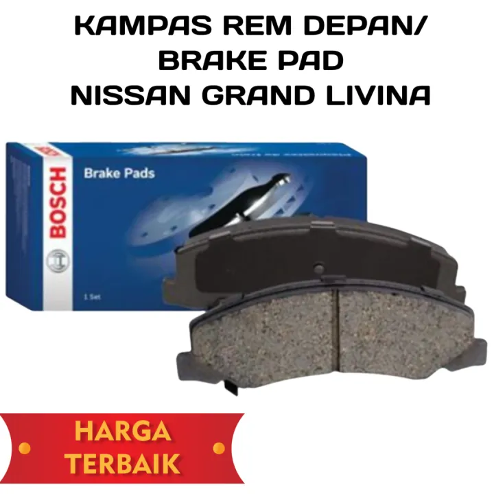 KAMPAS REM CAKRAM/KAMPAS REM DEPAN/ BRAKE PADA BOSCH NISSAN GRAND ...