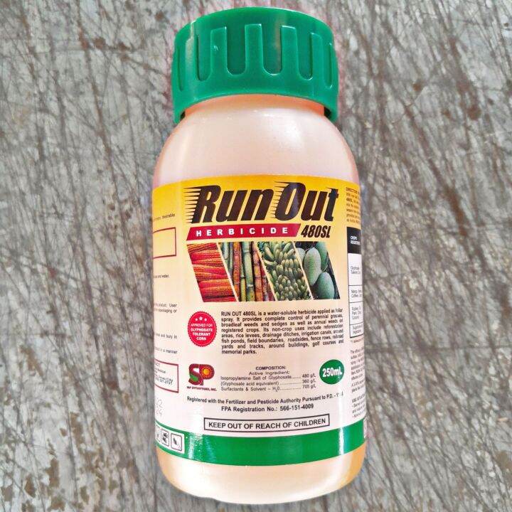 RUN OUT 480 SL HERBICIDE (250mL) SIMILAR TO GRASS ZERO / ROUND UP ...