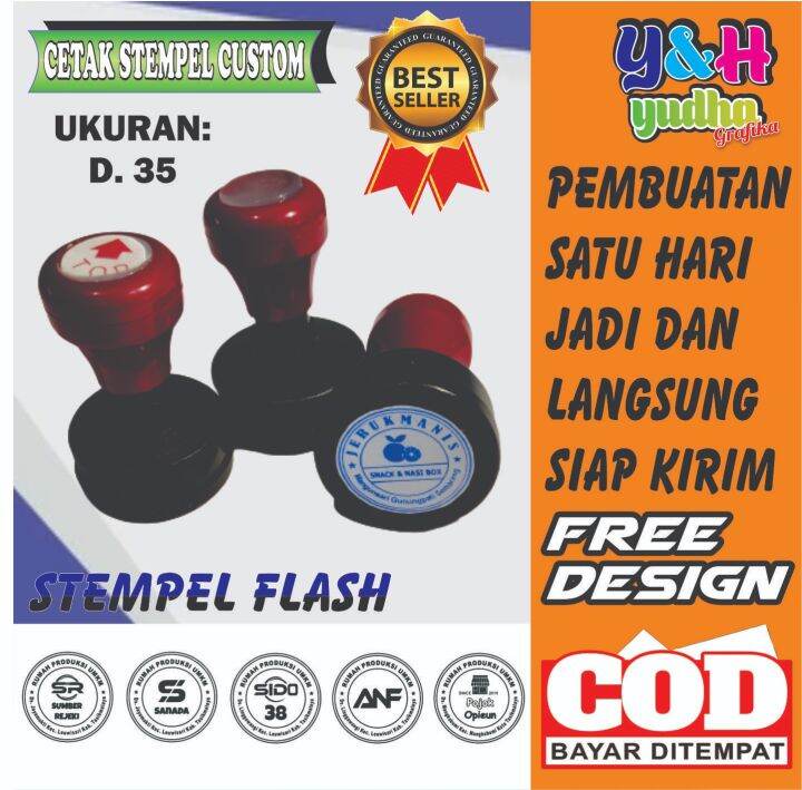 Stempel Flash / Stempel Otomatis / Stempel Custom / Stempel Nama Sendiri / Stempel Toko ...