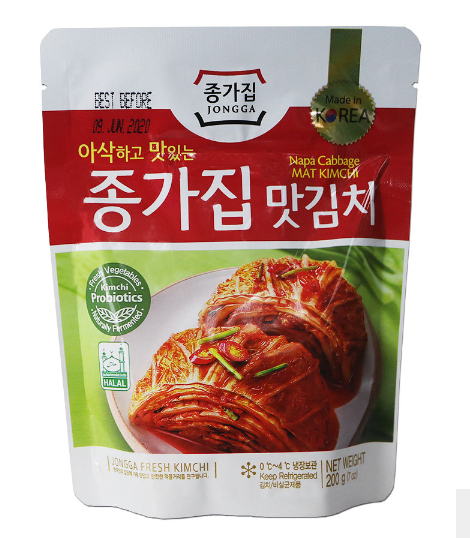 [SOL Mart] JONGGA Mat Kimchi, Cut Cabbage Kimchi 200g | Lazada Singapore