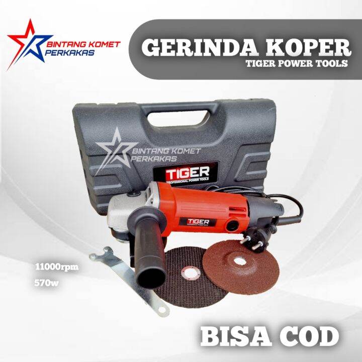 COD. GERINDA LISTRIK LENGKAP KOPER. GURINDA LISTRIK TIGER 4 INCH. MESIN ...