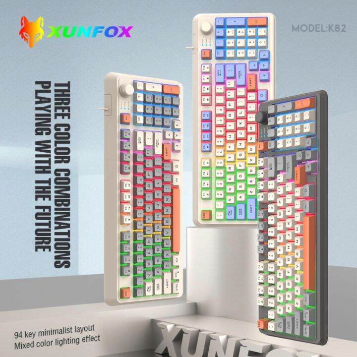 K82 Mechanical RGB Keyboard 94Key Removable Wired RGB USB Gaming ...