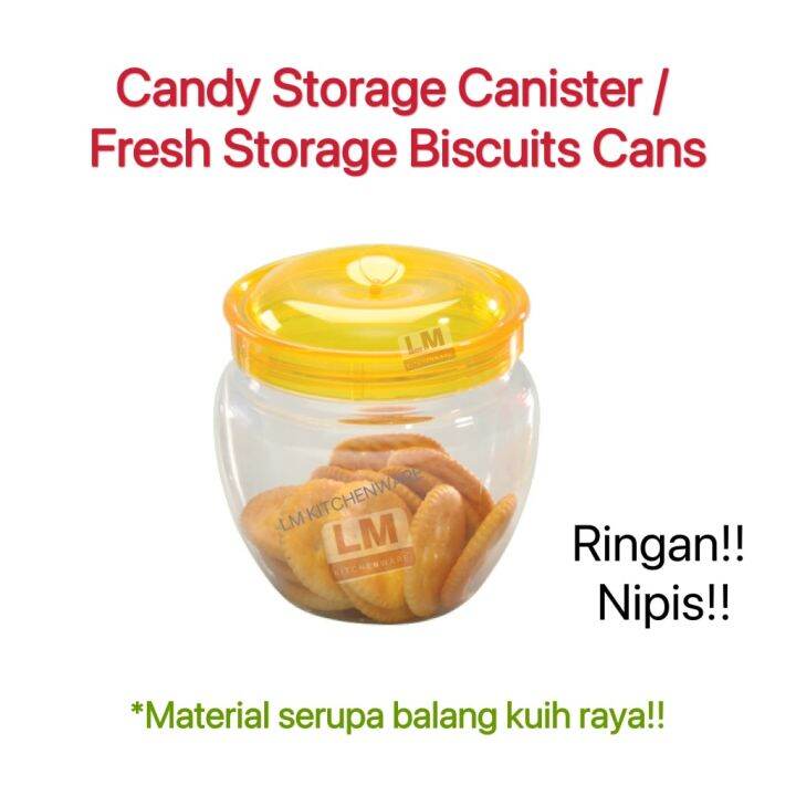 CANDY STORAGE CANISTER / PLASTIC BOTTLE TRANSPARENT FOOD CANS / BALANG ...