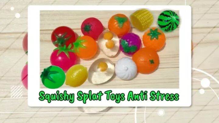Splat Toy/Squishy Telor/Strawberry/Jeruk/Tomat Anti Stress Ball ...