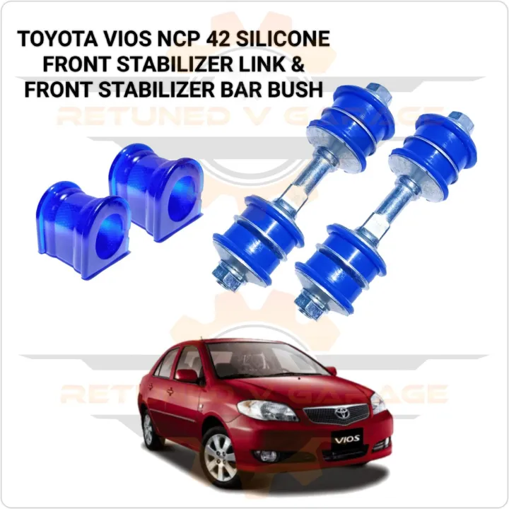 TOYOTA VIOS NCP 42 SILICONE FRONT STABILIZER LINK & FRONT STABILIZER BAR BUSH | Lazada