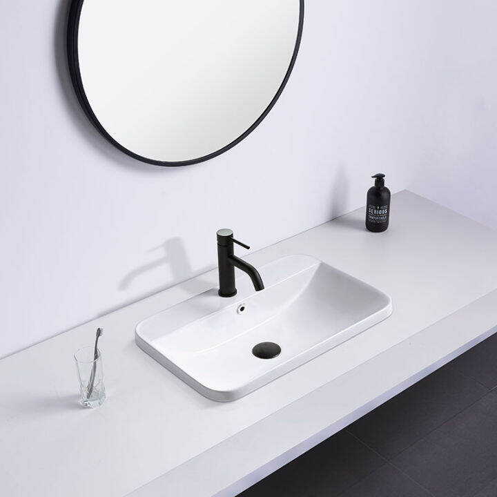 Toilet Inter-Platform Basin Ceramic Basin Semi-Embedded Wash Basin ...