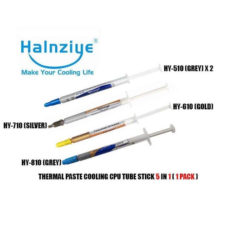 (Halnziye 5 in 1)Starter Kit High Perfomance CPU Thermal Paste HeatSink ...