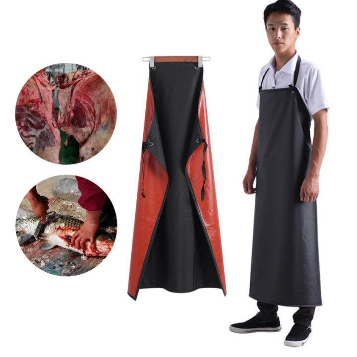 SMT PU Apron Waterproof Industrial Chemical Resistant For Butcher ...