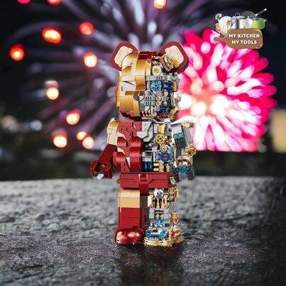 Iron Man Bear Robot 400% / Mechanical Iron man Bear 400%/ Bearbrick 400 ...