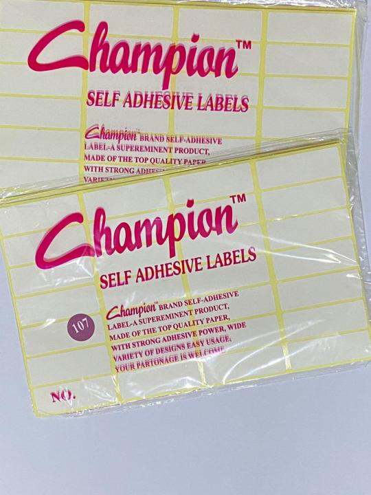 Label Harga stiker nama Champion no 107 | Lazada Indonesia