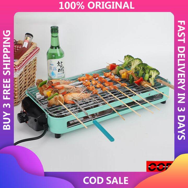 Simple Electric Grills (Blue) Home Electric barbecue rack No smoke oven ...