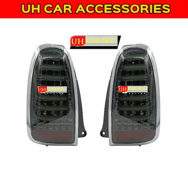 PERODUA KELISA / DAIHATSU MIRA GINO L700 LED TAIL LAMP WITH 2 SIGNAL FUNCTION ( SMOKE + CHROME ...