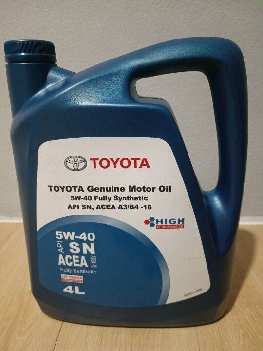 น้ำมันเครื่องสังเคราะห์ 100 toyota เกรด 5W-40 ขนาด 4 ลิตร (08880-83646 ...