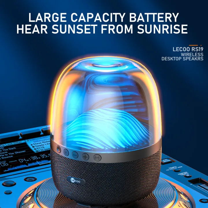 LECOO RS19 Wireless Bluetooth 360° Surround Sound Colorful Breathing ...