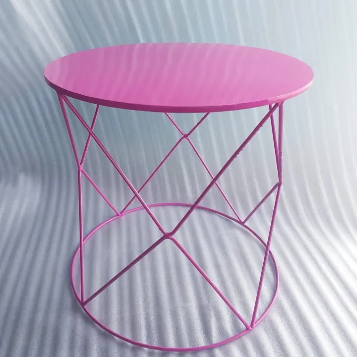 Meja bulat besi | meja besi minimalis | meja tamu minimalis | meja ...