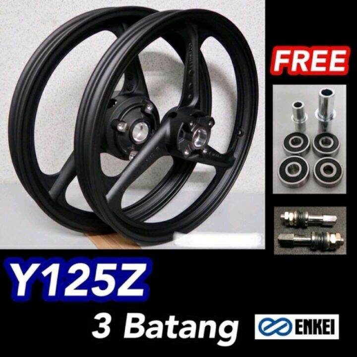 Y125Z/Y125ZR /LC5S SPORT RIM TIGA BATANG /ENKEI FULL CHOP/MATT BLACK / WHITE | Lazada