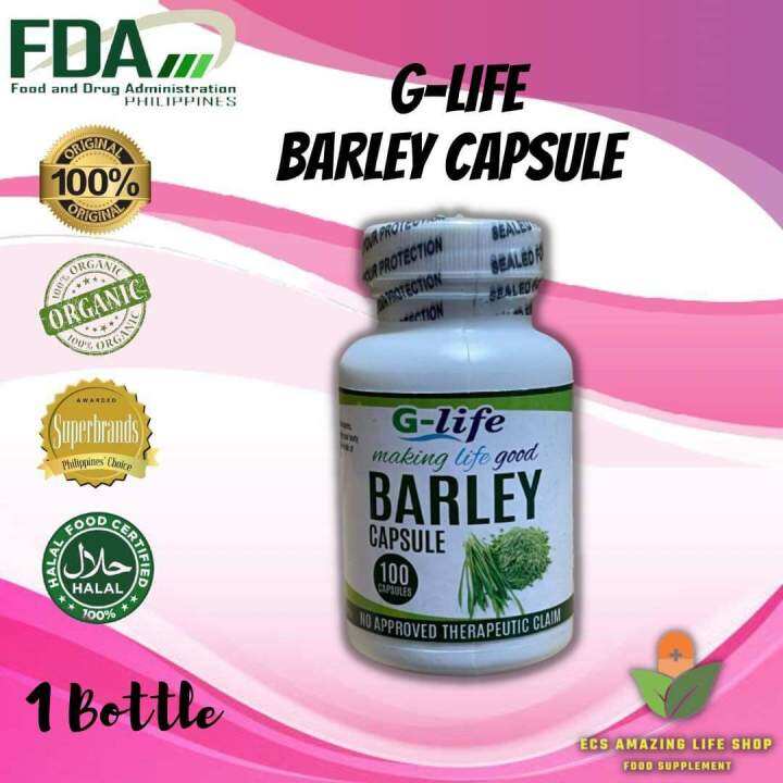 1 BOTTLE G-LIFE BARLEY GRASS CAPSULES 100MG AUTHENTIC SOLD BY ECS ...