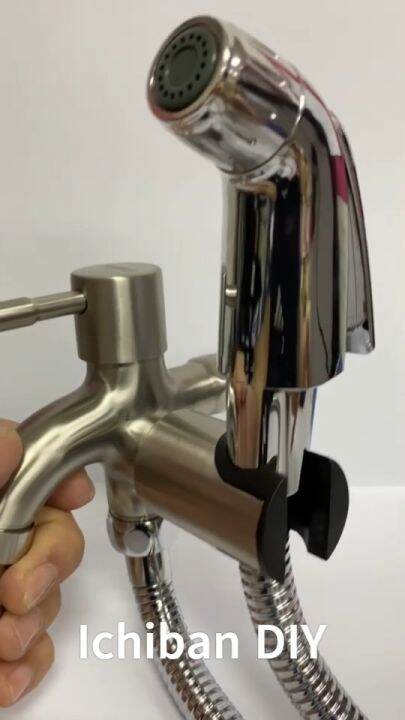 Two Way Bib Tap Bracket Stainless Steel SUS304 304 Washing Machine ...