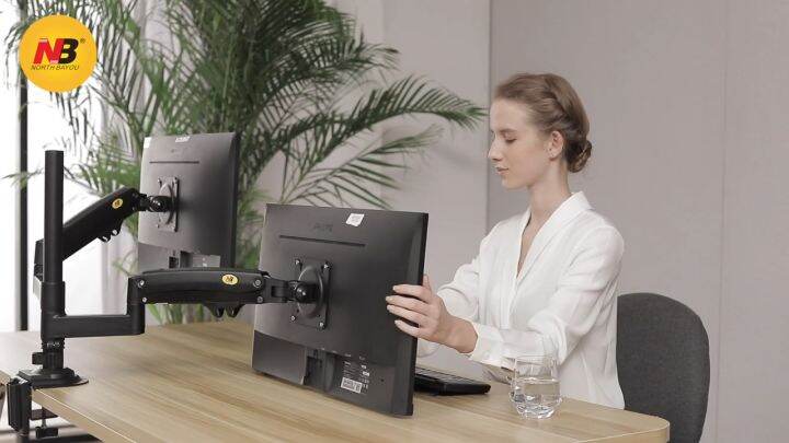 NB North Bayou Dual Monitor Arm Mount Stand Pole H180 [New Series ...