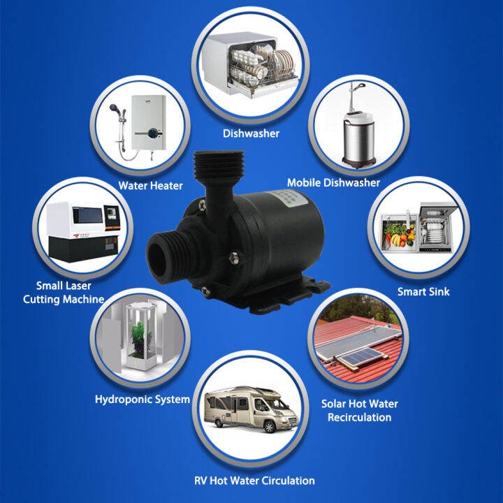 [Arrived within 3 days] 800L/h Ultra Quiet Mini pump water DC 5M Lift ...