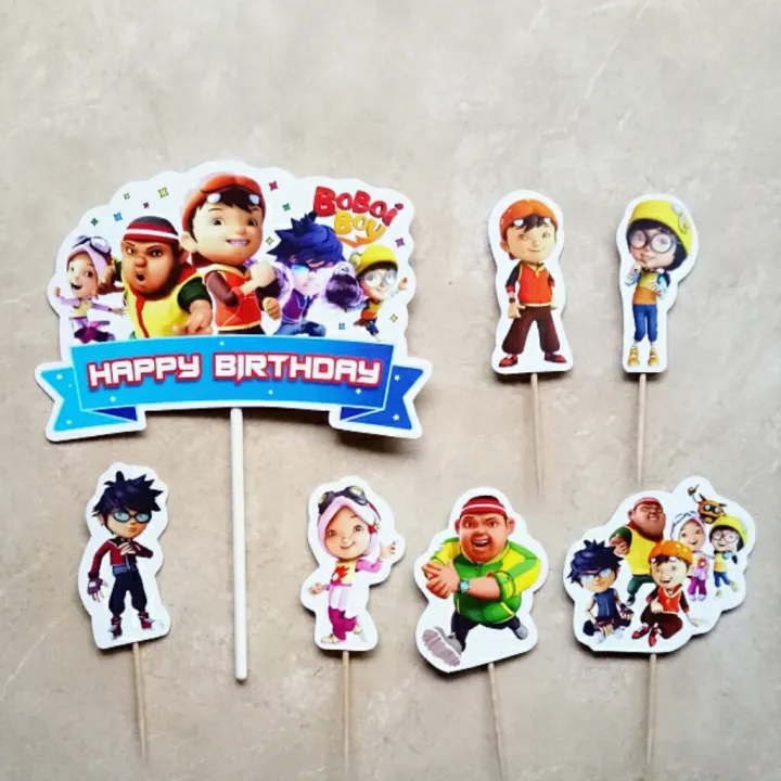 topper toper hiasan tusukan kue cake nasi tumpeng ulang tahun happy ...