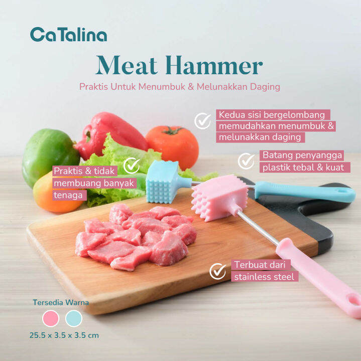 CaTalina Meat Hammer Palu Daging Alat Pelunak Daging | Lazada Indonesia