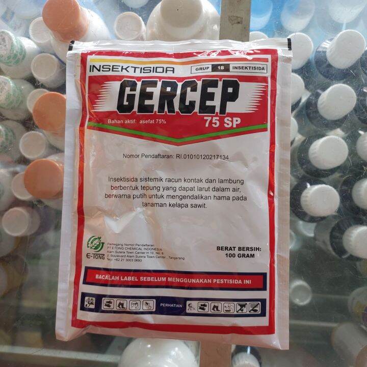 INSEKTISIDA GERCEP 75 SP 100 GRAM ASEFAT 75% PENGENDALI ULAT KANTONG ...