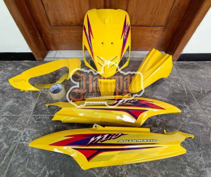cover body halus Yamaha Mio sporty 2004 kuning full set body Mio lama ...