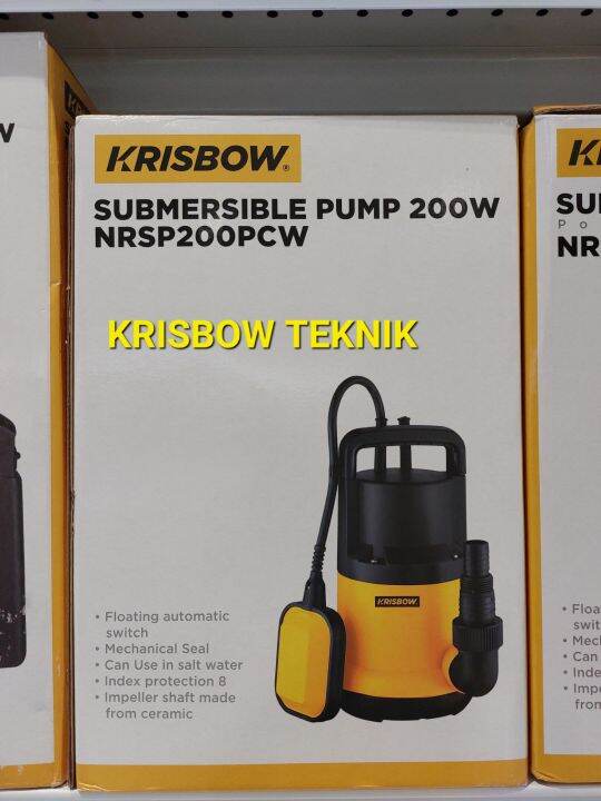 pompa kolam submersible krisbow 200W otomatis pompa kuras air ORIGINAL ...