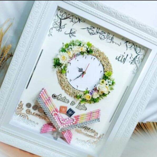 Mahar Jam seserahan pernikahan, mahar tulisan arab size 25x35 | Lazada ...
