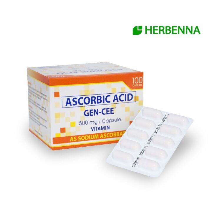 Gen-cee Vitamin-C (Sodium Ascorbate) | 100 Capsules | Herbenna | Lazada PH
