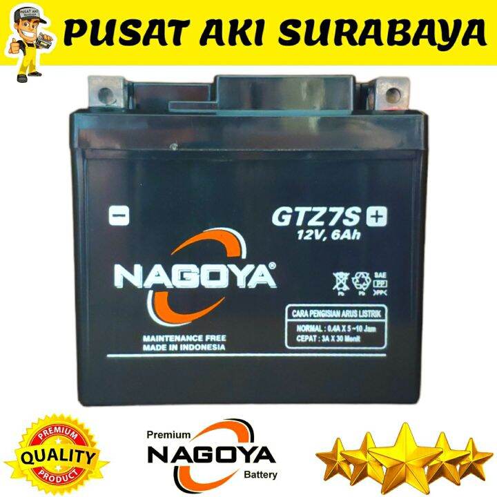 ORIGINAL AKI NAGOYA GTZ7S ACCU KERING SEPEDA MOTOR HONDA CRF VARIO ...