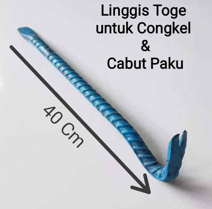 Linggis Toge Pencabut Paku/ Linggis Congkel/Linggis Baja Ulir 40 cm ...