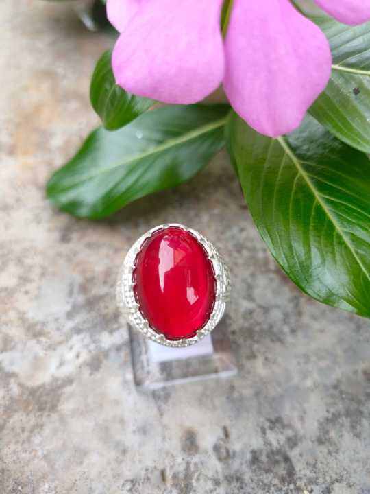 Cincin Batu Merah Delima Asli | Lazada