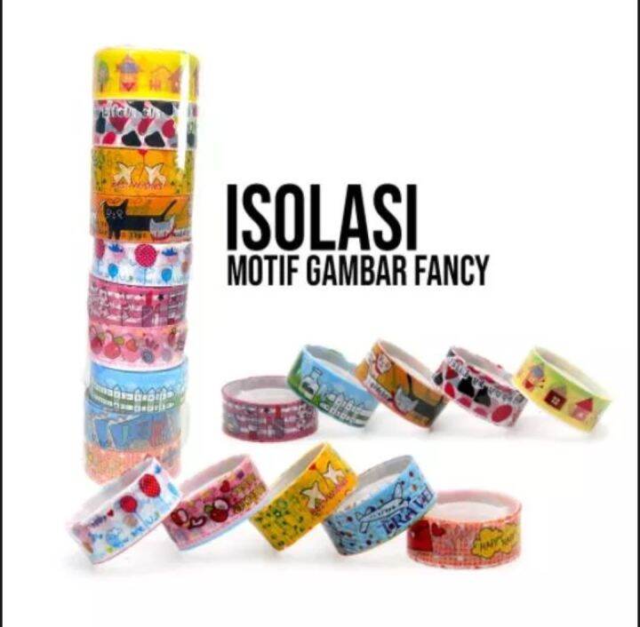 10 Rol/1 slop-isolasi Fancy/isolasi warna warni/solatif fancy/solatif ...